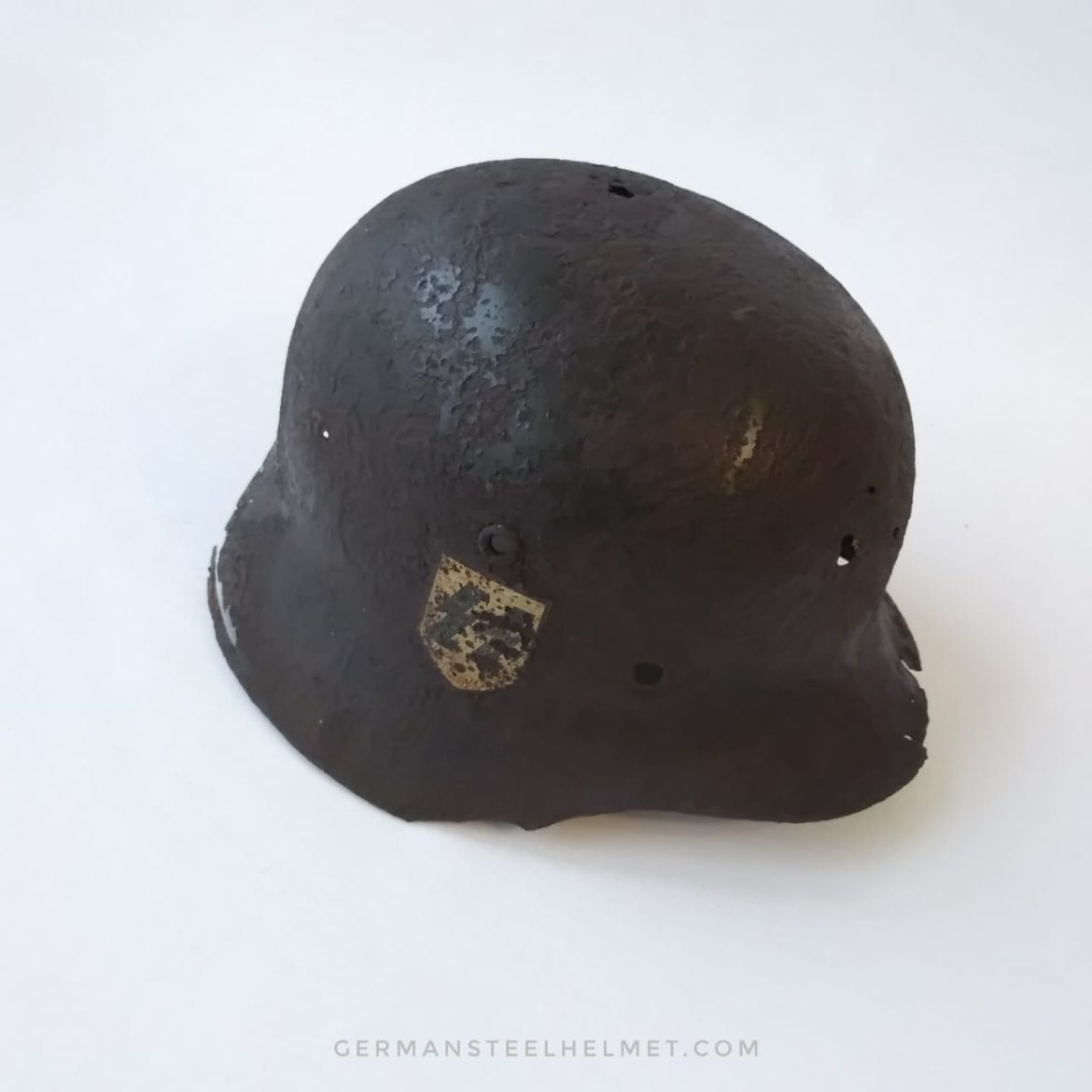 Waffen-SS M35 DD Helmet – From Demyansk Pocket – German Steel Helmet
