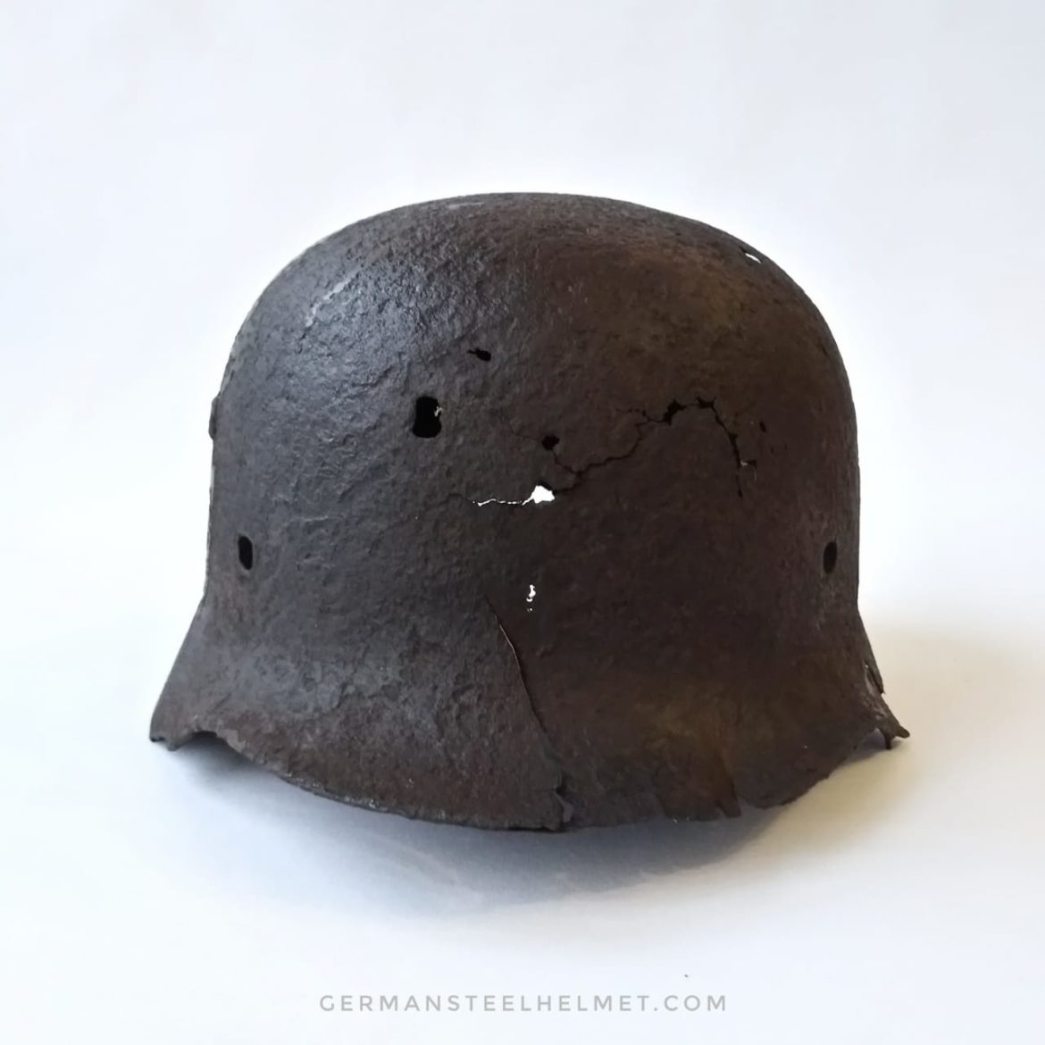 Waffen-SS M35 DD Helmet – From Demyansk Pocket – WWII German Steel Helmet