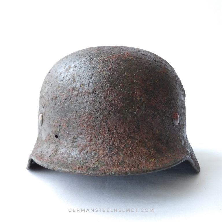 Waffen-SS M35 DD Helmet – From Velikiy Novgorod – German Steel Helmet