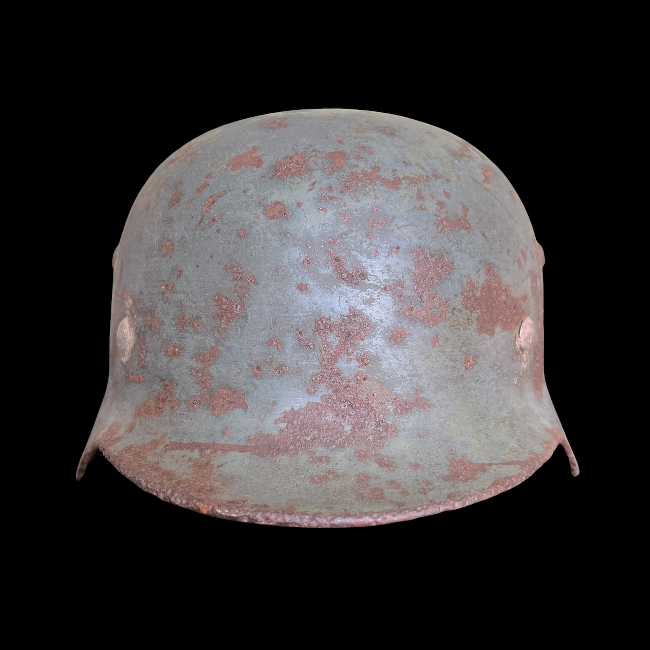 WWII German Apple Green M35 Helmet – Stalingrad Found – German Steel Helmet