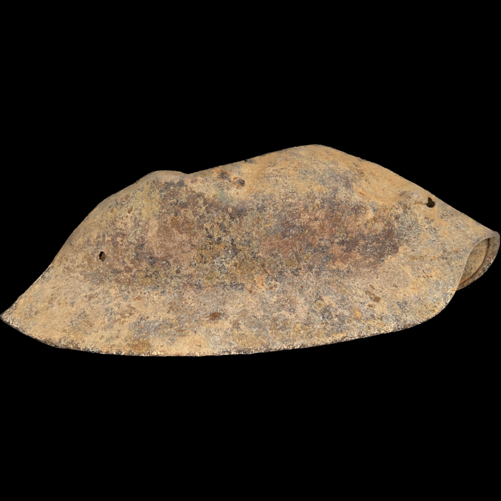 Crushed M35 helmet and lining – Stalingrad found – German Steel Helmet